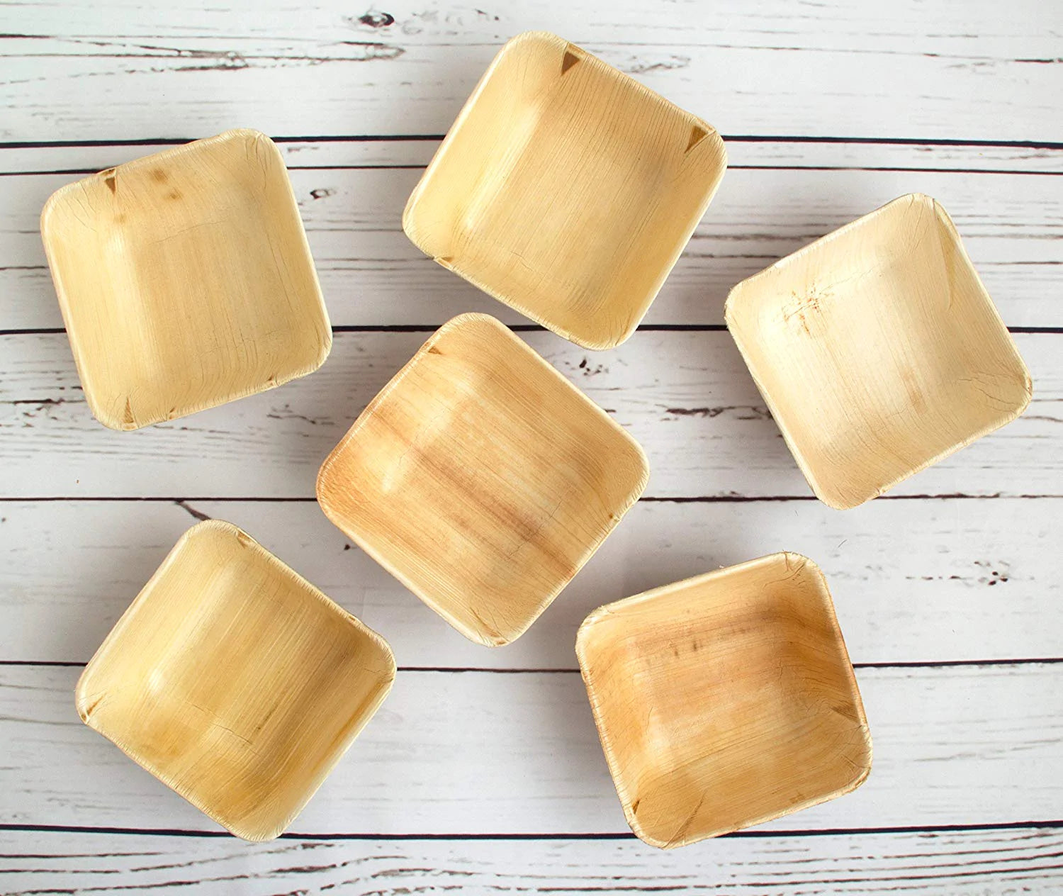 Palm Leaf Deep Square Bowls 5" Inch – Vedessi